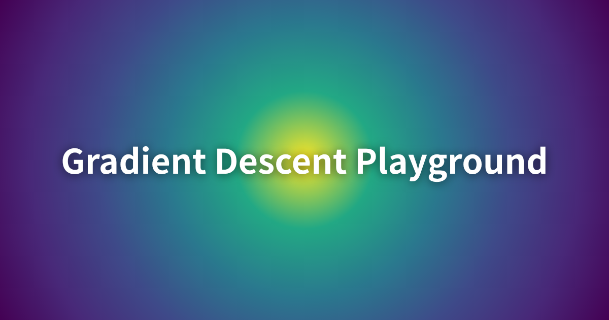 Gradient Descent Playground